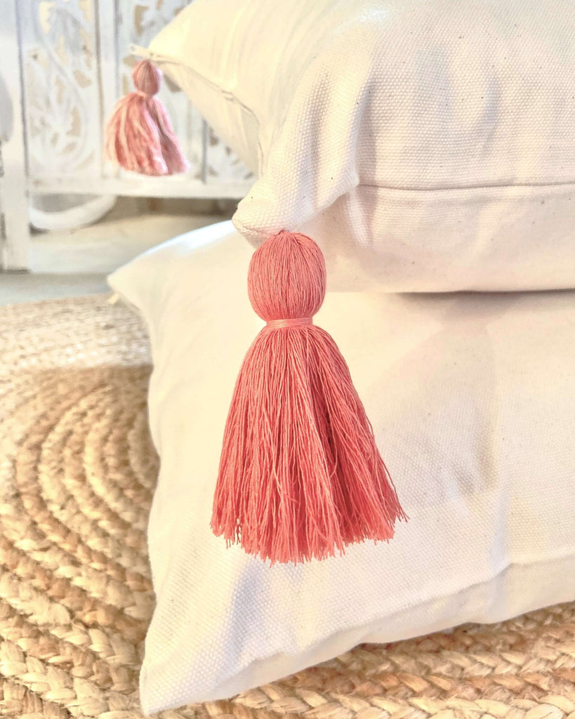 Pink Hanging Chair Bedroom Swing With Tassels | Boho Hanging Chair ...
